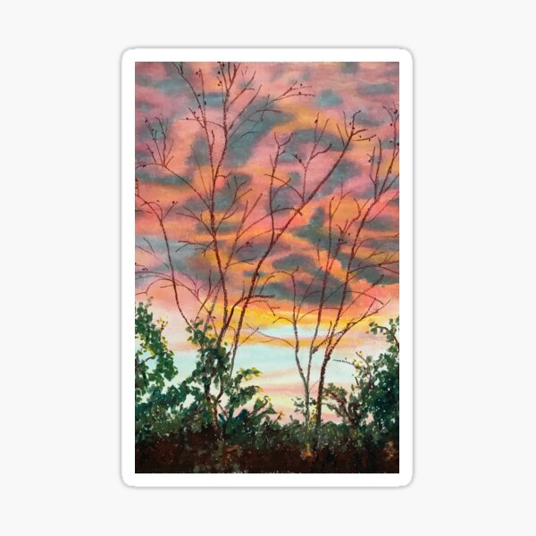 "Pink Sky" Sticker for Sale by DucatiCatArt | Redbubble
