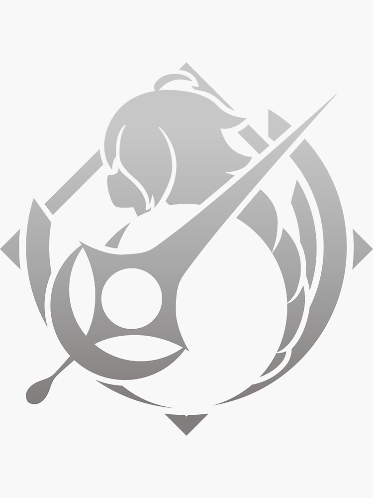 "The Traveler Aether logo - Genshin Impact" Sticker for Sale by ...