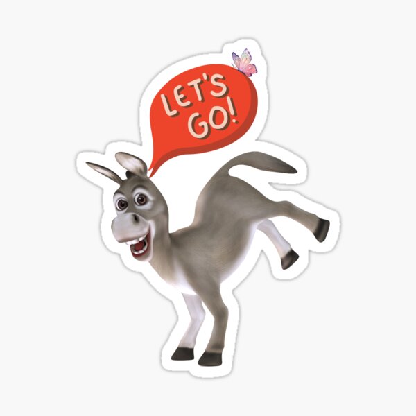 "Happy Donkey" Sticker for Sale by irishgrace | Redbubble
