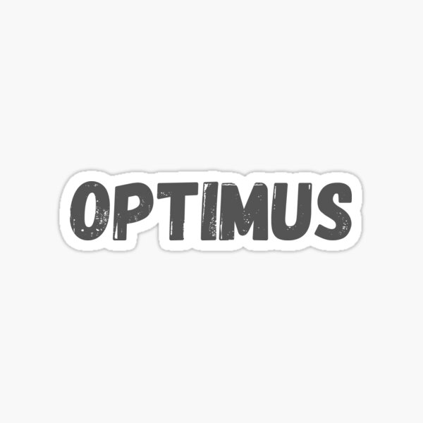 "OPTIMUS" Sticker for Sale by cosygal | Redbubble