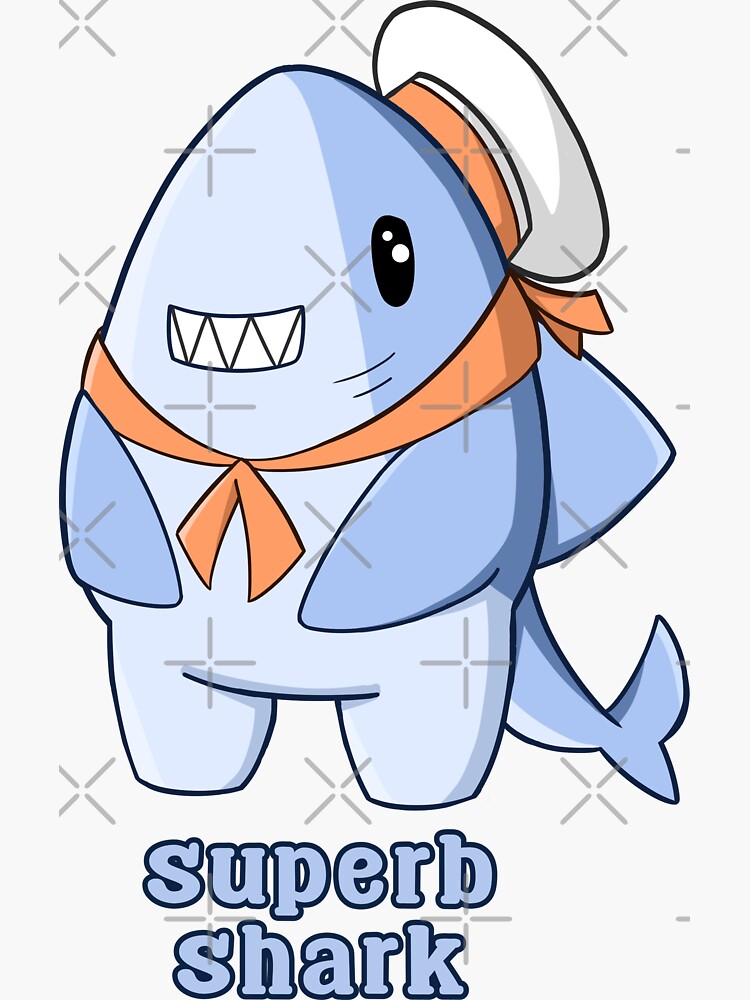 "Superb Shark" Sticker for Sale by SameSameCrafts | Redbubble