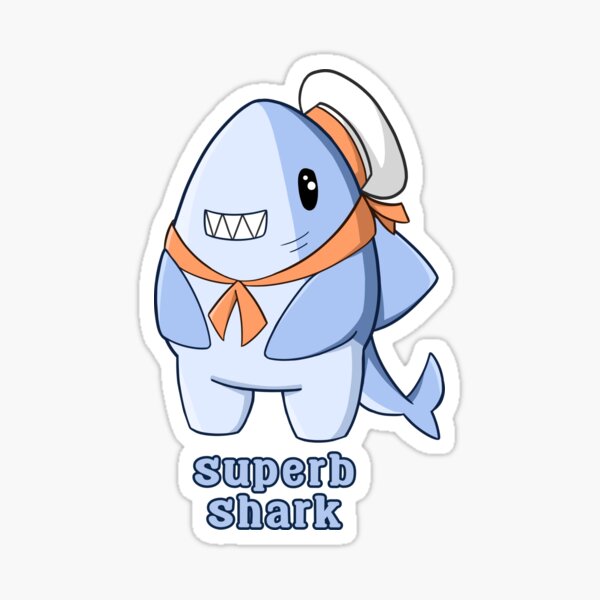 "Superb Shark" Sticker for Sale by SameSameCrafts | Redbubble