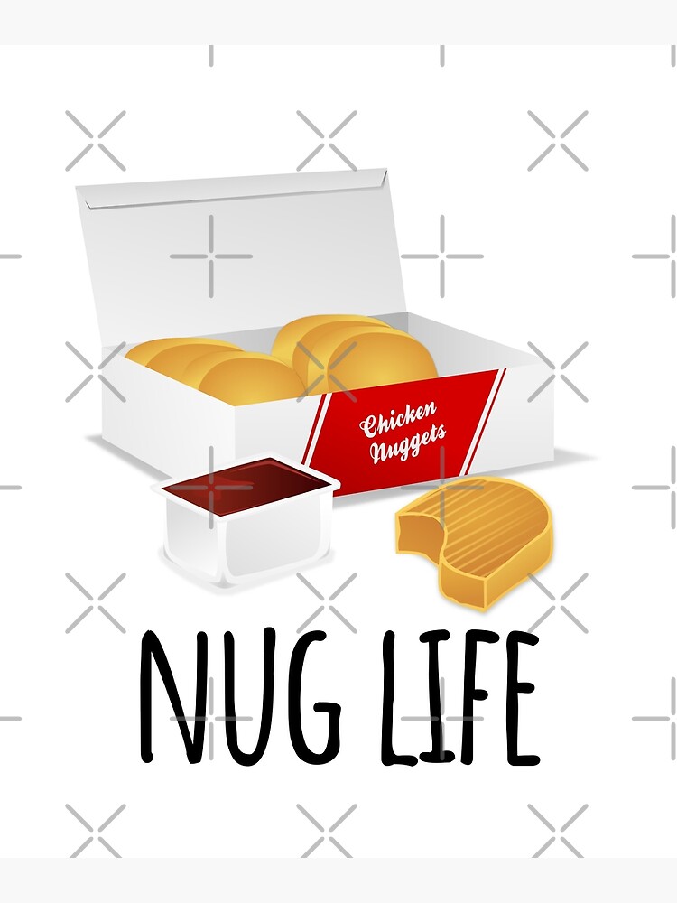 "Nug Life - Chicken Nuggets" Greeting Card for Sale by Luna-May | Redbubble