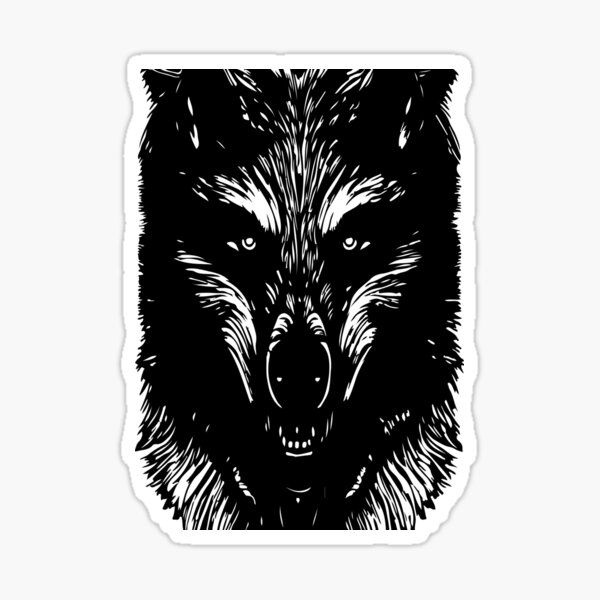"The Watchful Wolf" Sticker for Sale by Arclinel | Redbubble