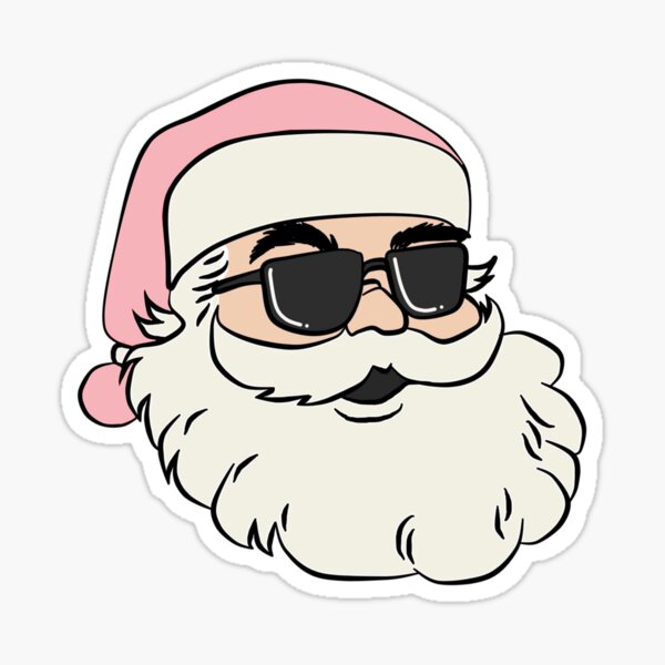 "Pink Vintage Santa Claus" Sticker for Sale by Infinirish | Redbubble