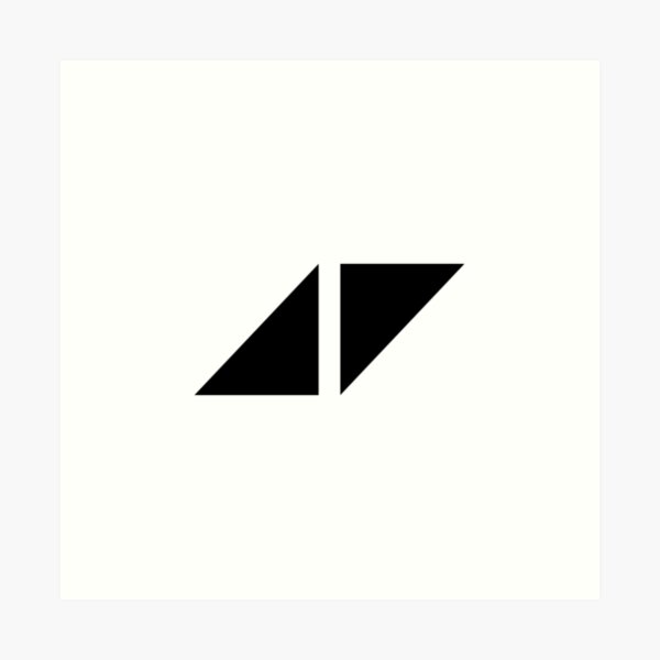 "black avicii logo" Art Print for Sale by FrankJohnsons | Redbubble