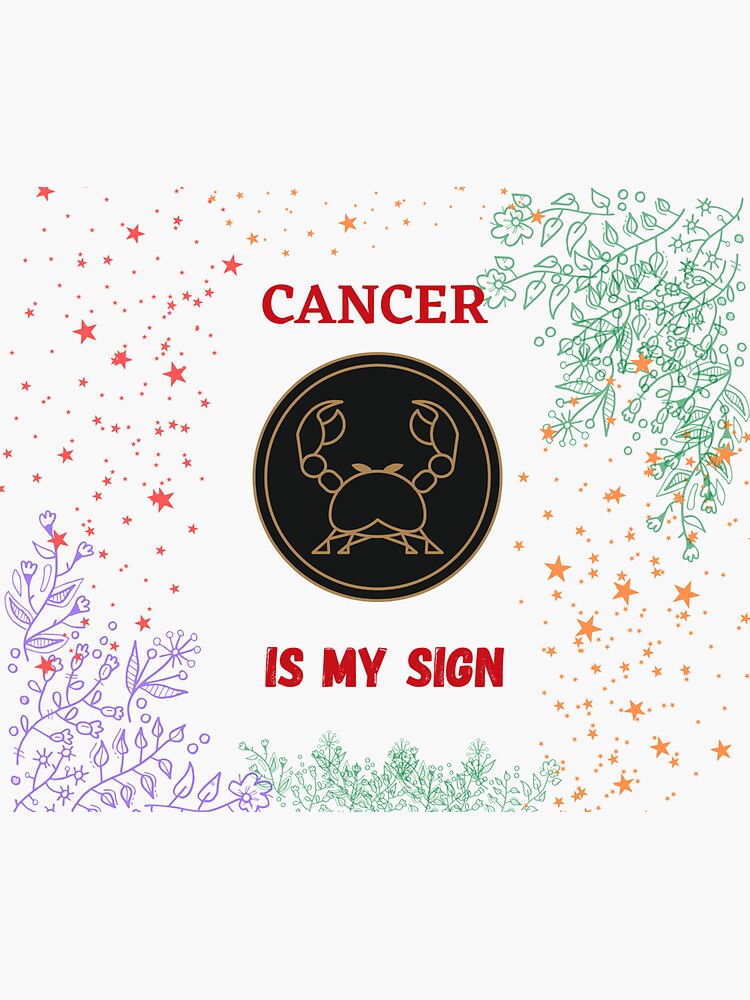 "Cancer, cancer sign, zodiac, astronomy," Sticker for Sale by ...