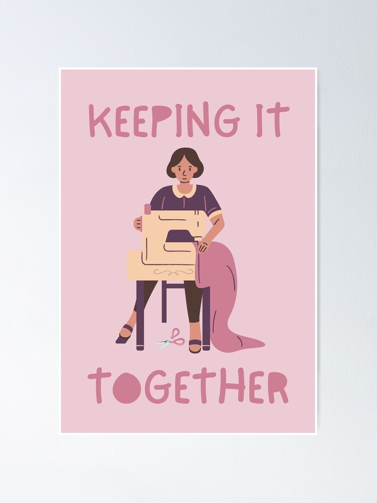 "Keeping It Together Sewing Machine" Poster for Sale by NinniShop ...