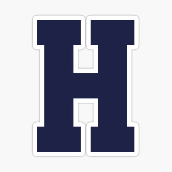 "Alphabet, Marine Blue H, Sports letter H navy" Sticker for Sale by ...