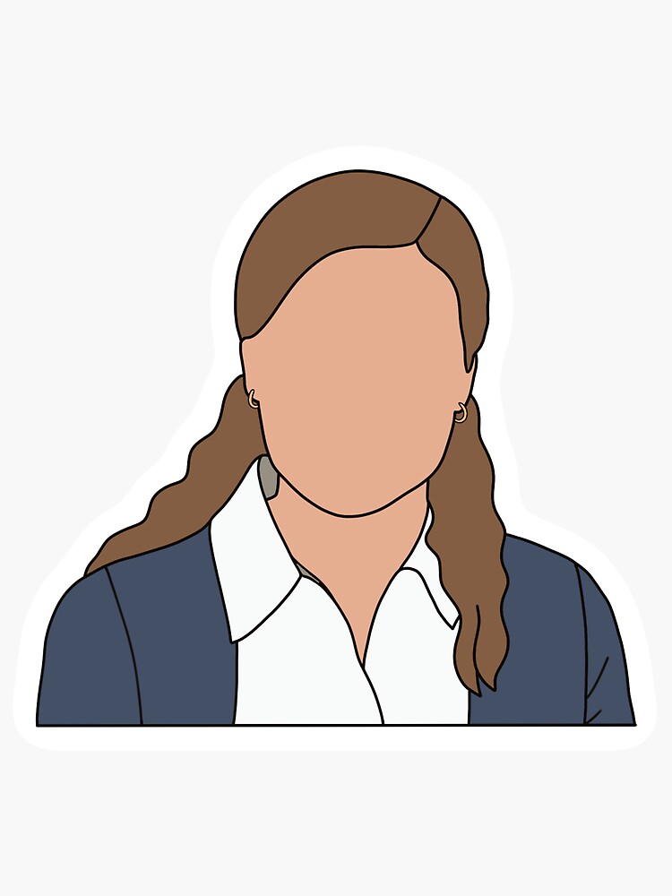 "Pam Beesly" Sticker for Sale by AMLillustration | Redbubble