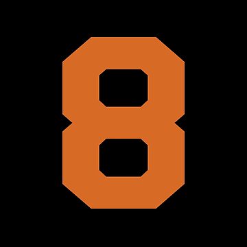 "Number 8, Orange eight, Sports number 8" Sticker for Sale by ...