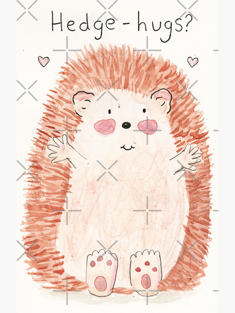"Hedge-hugs" Sticker for Sale by CharlotWhiteing | Redbubble