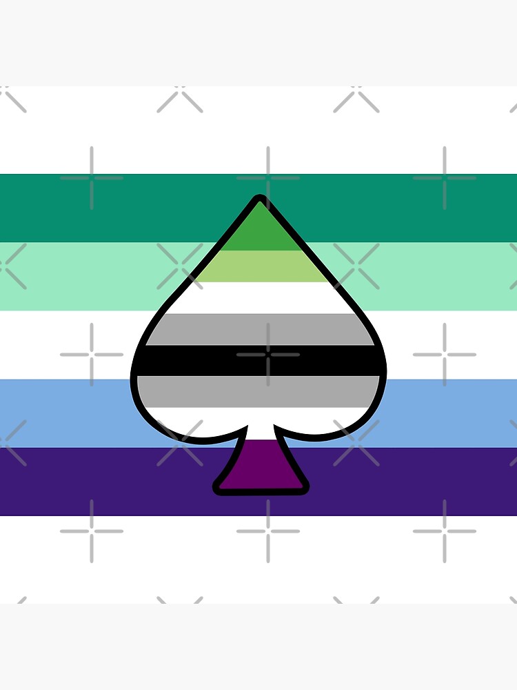 "Aroace and mlm pride flag with ace of spades" Poster for Sale by ...