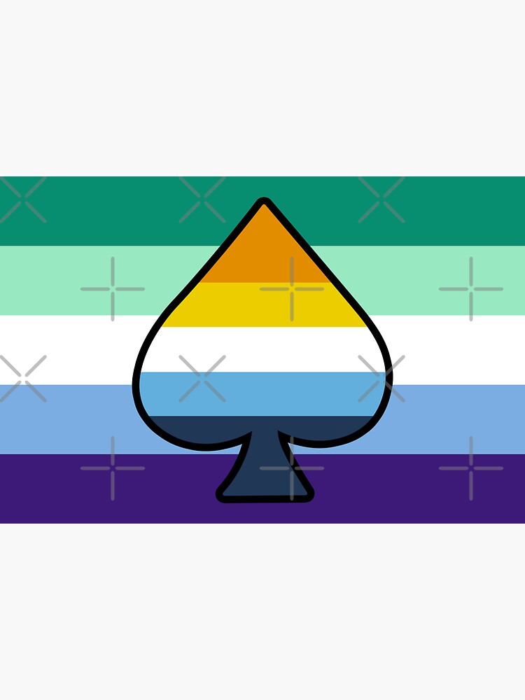"Aroace and mlm pride flag with ace of spades" Sticker for Sale by ...