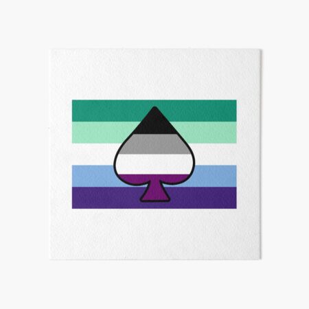 "Asexual and mlm pride flag with ace of spades" Art Board Print for ...