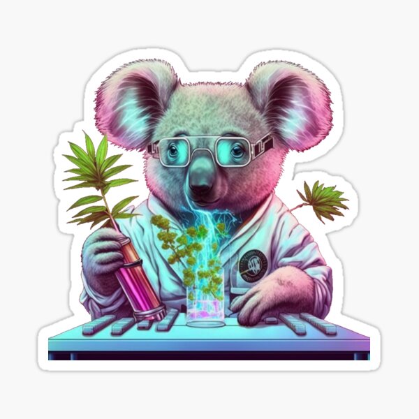 "Cute Science Koala / Wildlife / Research / Nature" Sticker for Sale by ...