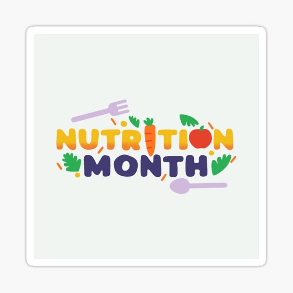 "Nutrition Month" Sticker for Sale by creativebehance | Redbubble