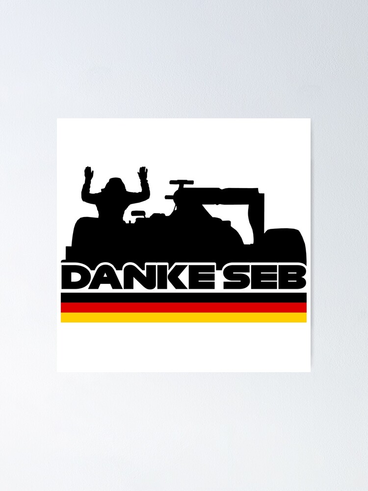 "Danke Seb" Poster for Sale by Mrmera | Redbubble