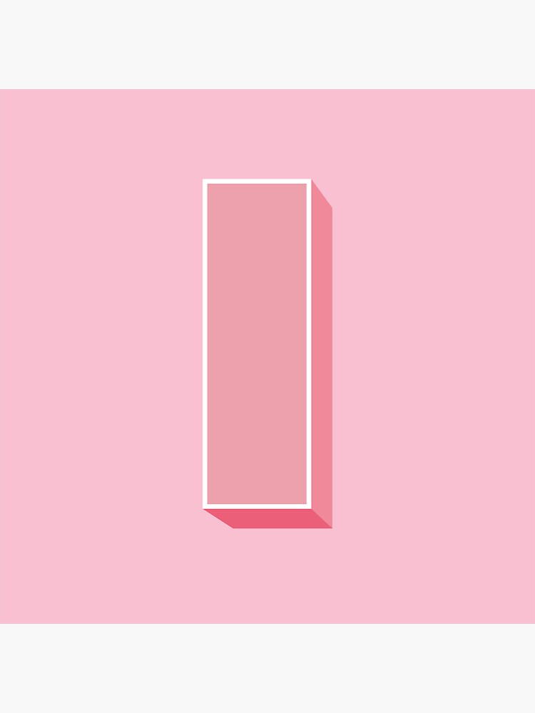 "Pink 3D Letter I" Sticker for Sale by TheMonogramShop | Redbubble
