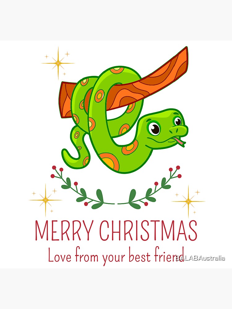 "Christmas-themed Gifts - Snakes" Sticker for Sale by helenbalab2022 ...