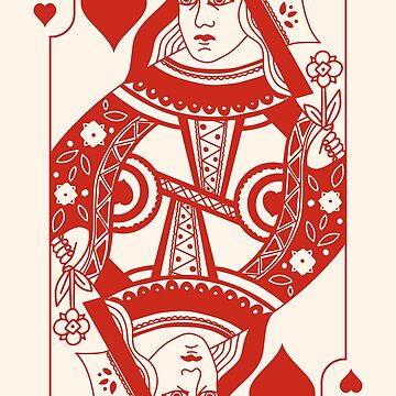 "Red Queen of Hearts – Vintage Playing Card" Poster for Sale by ...