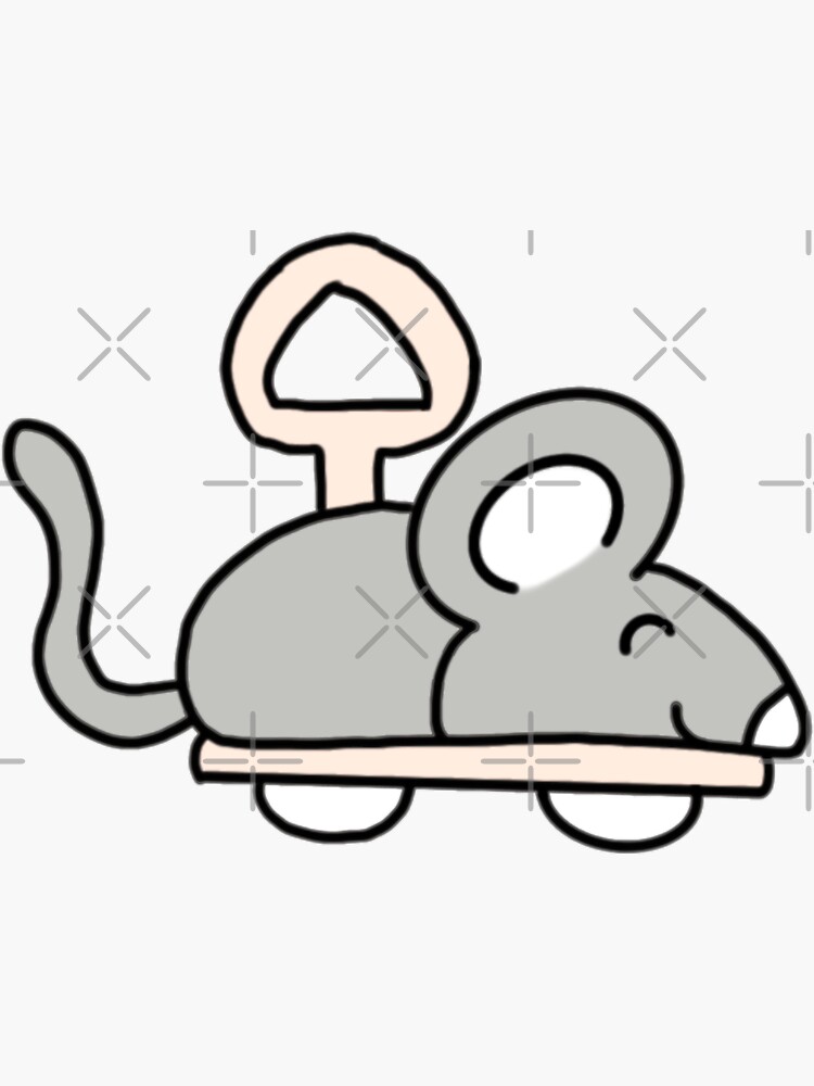 "Happy toy Mouse" Sticker for Sale by Krissys-Art | Redbubble