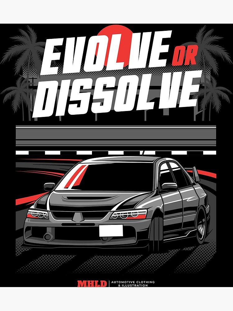 "Lancer Evolution Car Illustration" Poster for Sale by mohalldi | Redbubble