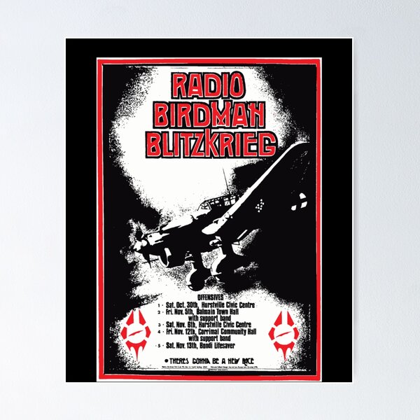 "Radio Birdman Blitzkrieg" Poster for Sale by silviavarelaa | Redbubble
