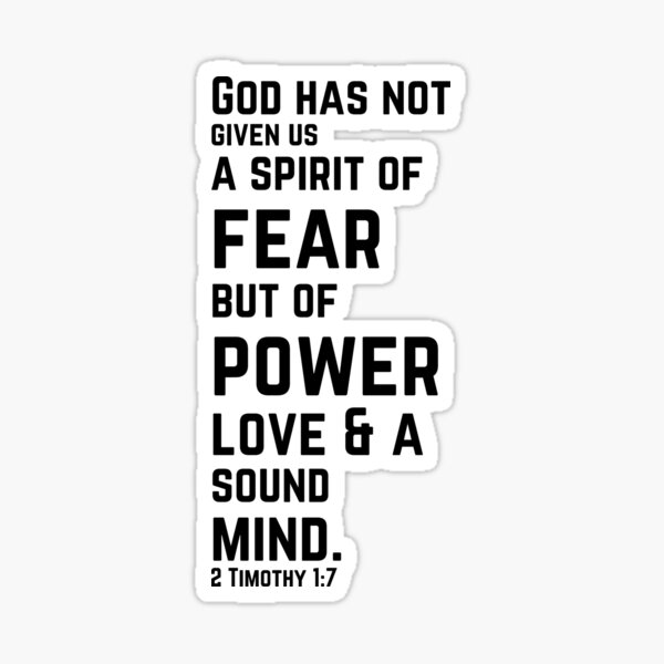 "Love, Power and a Sound Mind" Sticker for Sale by MariamBrowne | Redbubble