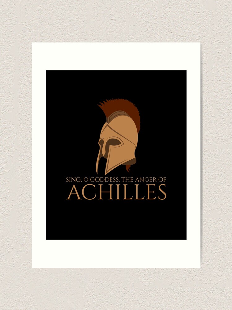 "Ancient Greek Epic Poem - The Iliad - Achilles - Trojan War" Art Print ...