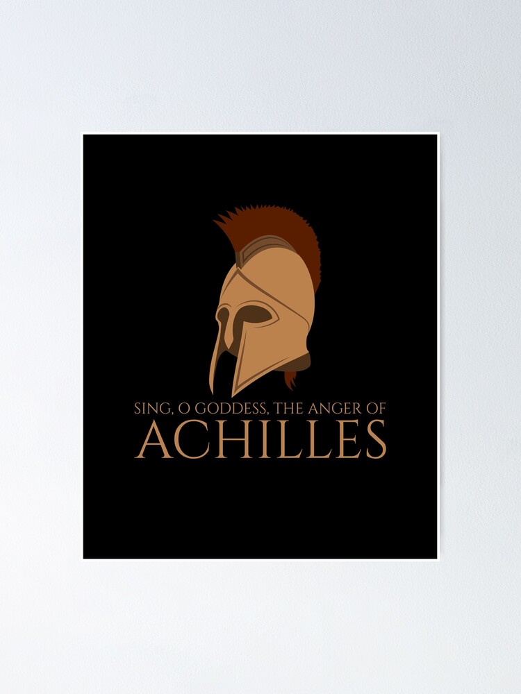 "Ancient Greek Epic Poem - The Iliad - Achilles - Trojan War" Poster ...