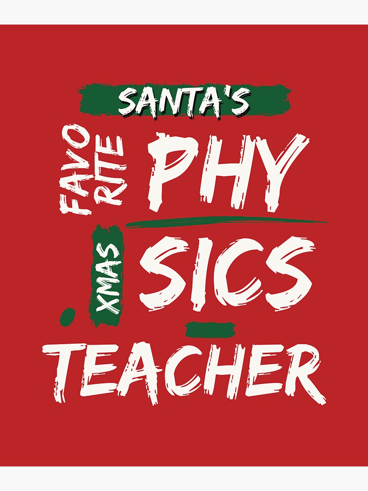 "Physics Teacher Christmas" Sticker for Sale by myspookycuties | Redbubble