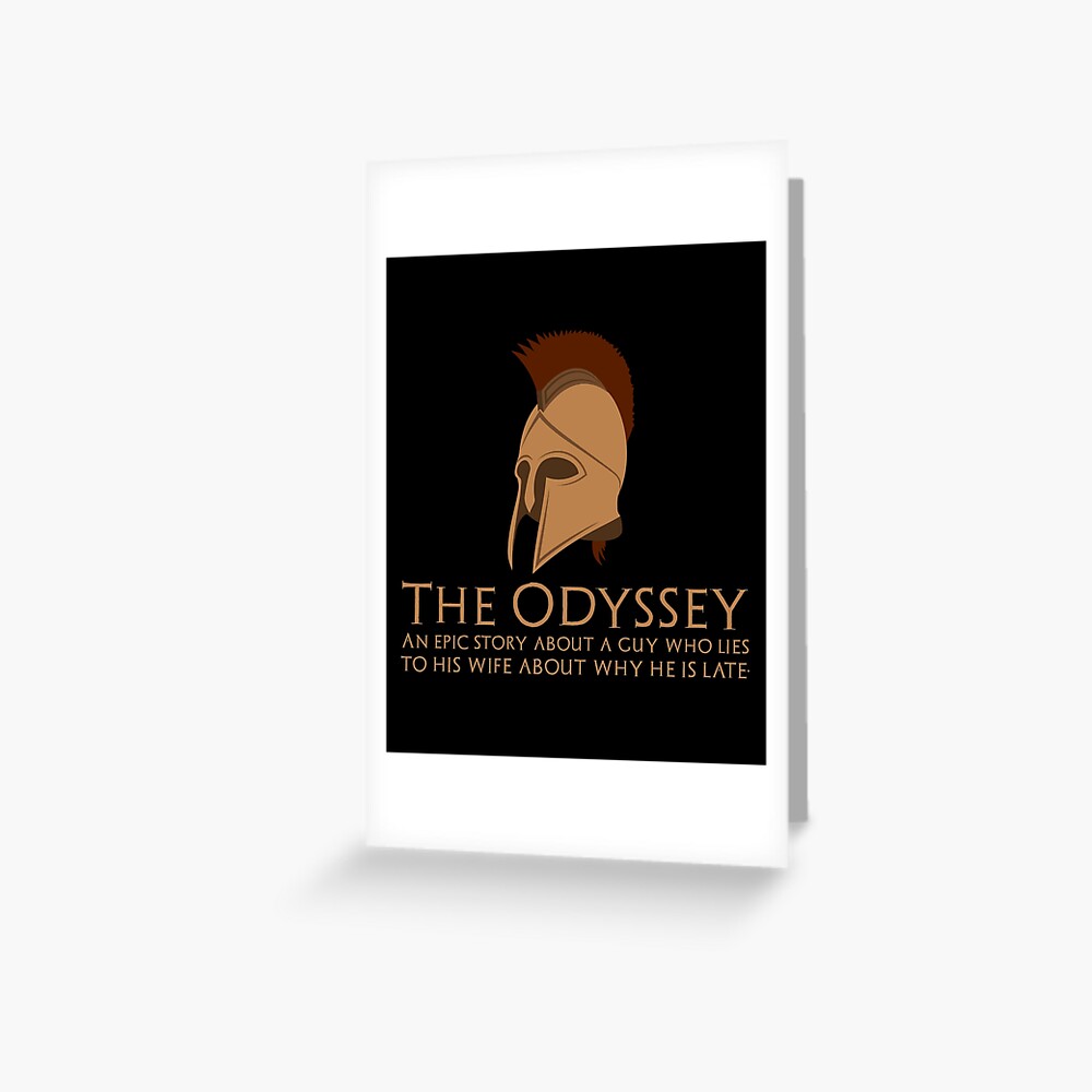 "Ancient Greek Epic Poem - The Odyssey - Greek Mythology" Greeting Card ...