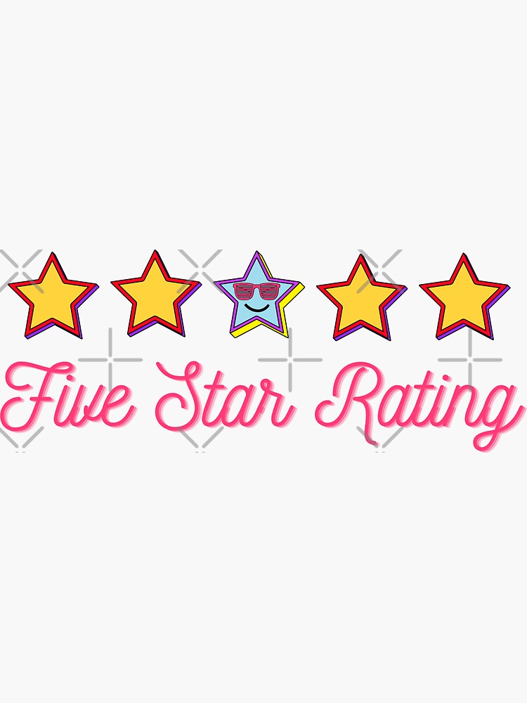 "Five Star Rating" Sticker for Sale by Kasraouishop | Redbubble