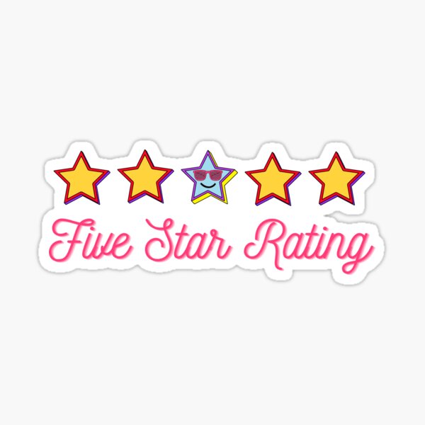 "Five Star Rating" Sticker for Sale by Kasraouishop | Redbubble