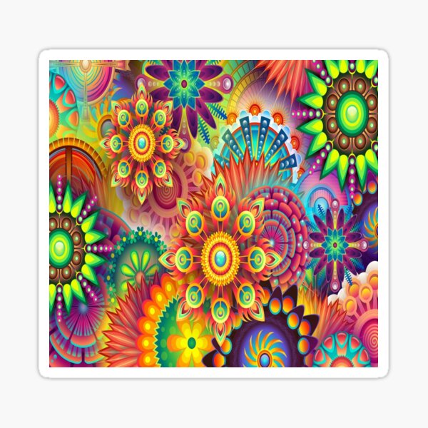 "Lovely full color mandala pattern. Mandala art for you." Sticker for ...