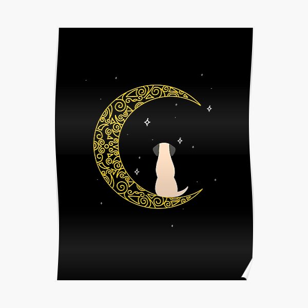 "Crescent moon tribal cream english mastiff" Poster for Sale by galax-C ...