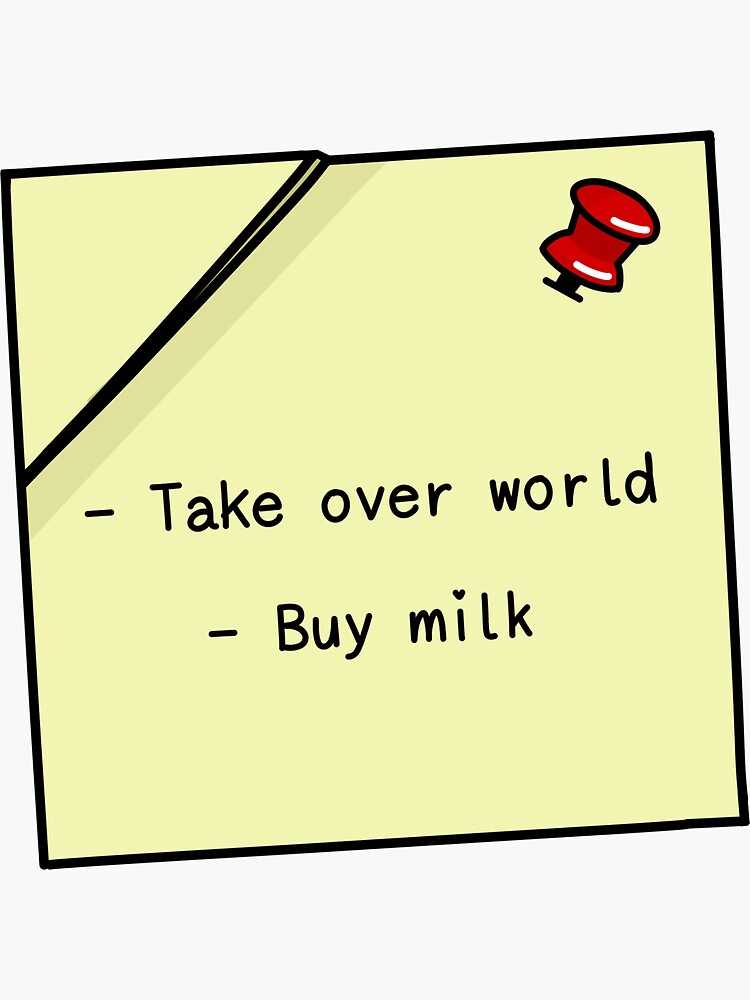 "Evil To Do List Sticky Note" Sticker for Sale by Cassapillar | Redbubble