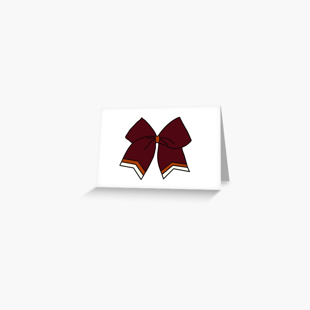 "Cheer Bow Maroon and Orange" Sticker for Sale by maddyalarcon | Redbubble