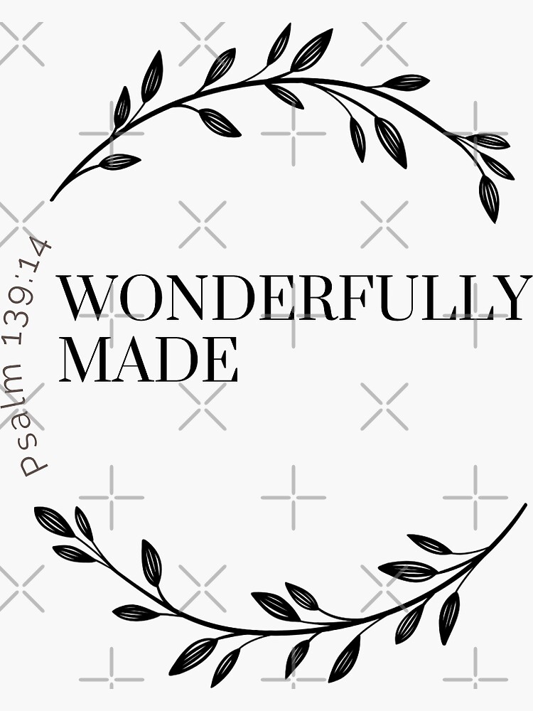 "Psalm 139:14 Sticker " Sticker for Sale by Natashainspire | Redbubble