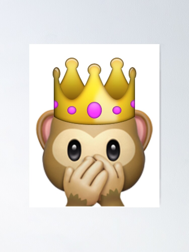 "Princess Crown Monkey Emoji" Poster by emojiqueen | Redbubble