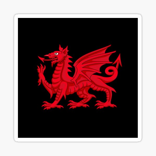 "Welsh Dragon" Sticker for Sale by ValentinaHramov | Redbubble