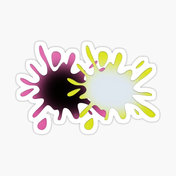 "Squid Sisters Ink Splats" Sticker for Sale by galaxydaydreams | Redbubble