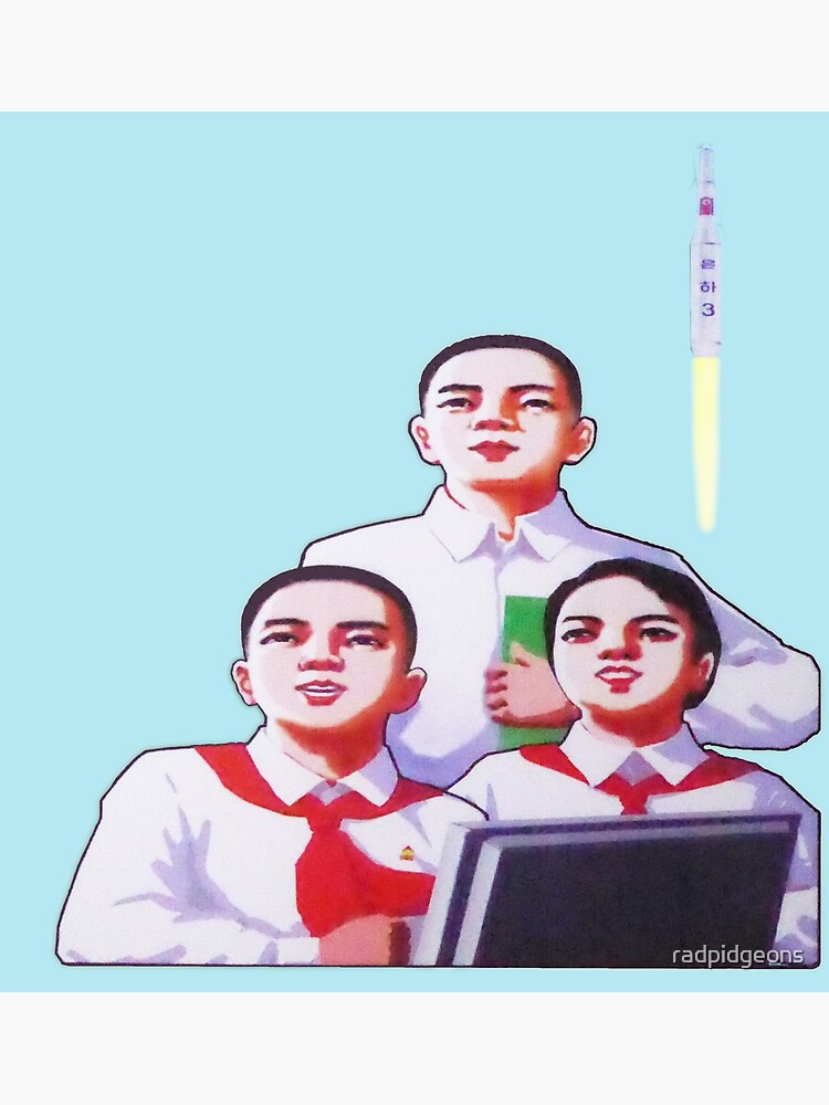 "North Korean Students and a Rocket, DPRK" Poster for Sale by ...
