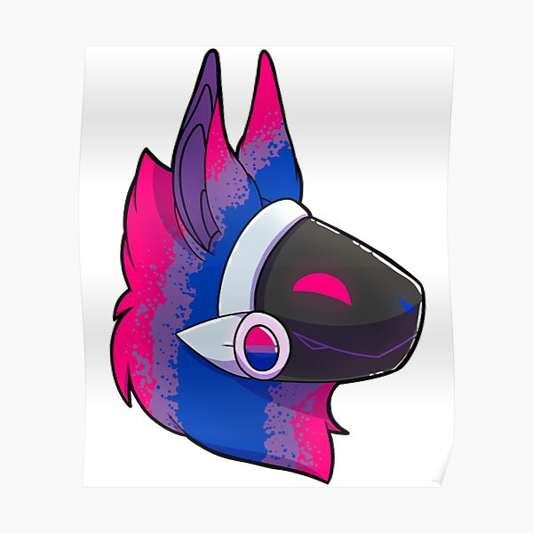 "Bisexual Pride Protogen" Poster for Sale by BrannonErnser | Redbubble