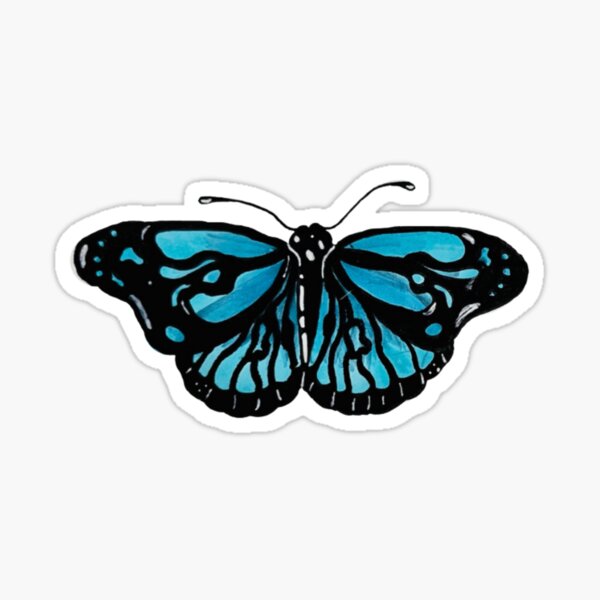 "calm blue butterfly" Sticker for Sale by ButterflyGo | Redbubble