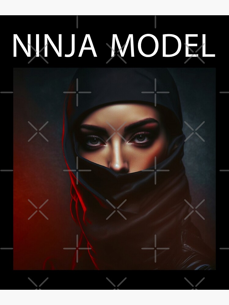 "Masked Female Ninja Model – Fashion Model Ninja Woman Warrior" Poster ...