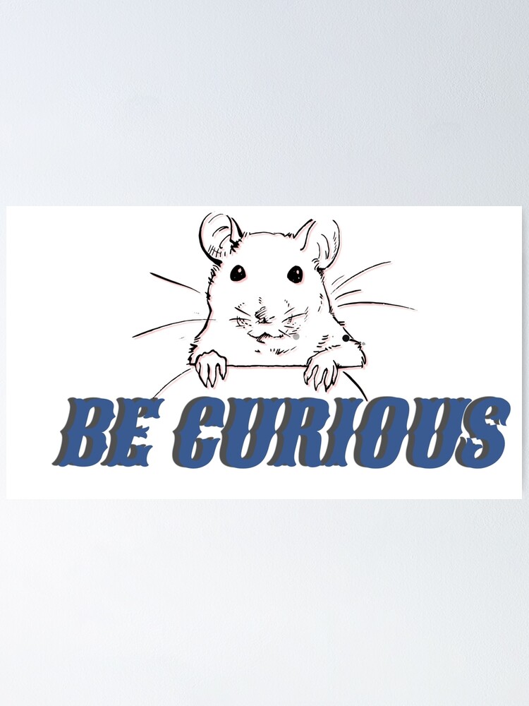 "BE CURIOUS" Poster for Sale by NKUbonheur | Redbubble