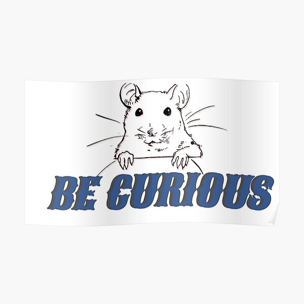 "BE CURIOUS" Poster for Sale by NKUbonheur | Redbubble