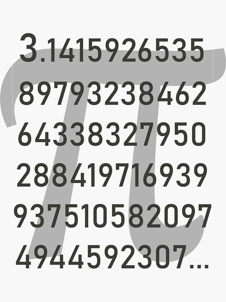 "Pi digits" Sticker for Sale by Blogdemaths | Redbubble